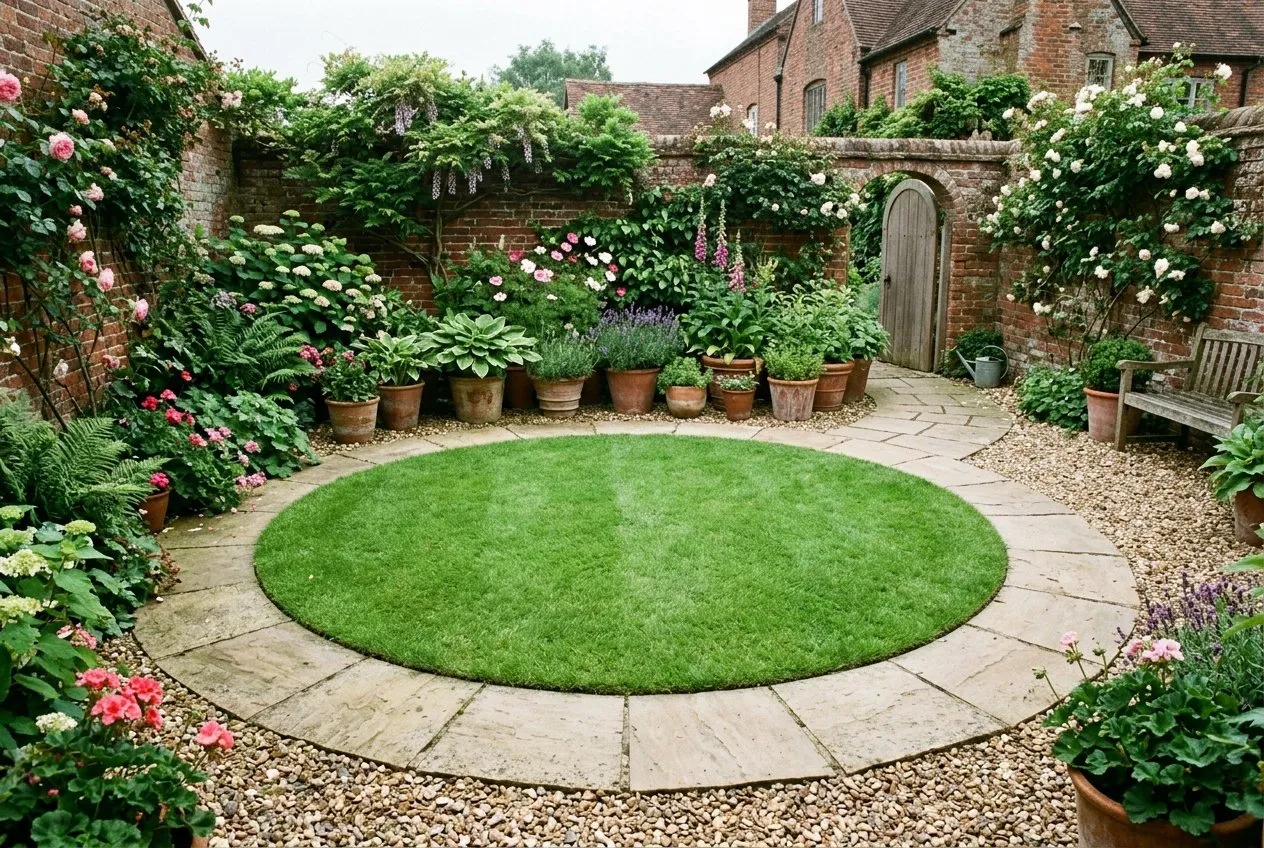 Circular Lawn Ideas to Reshape a Square Plot | Garden UK